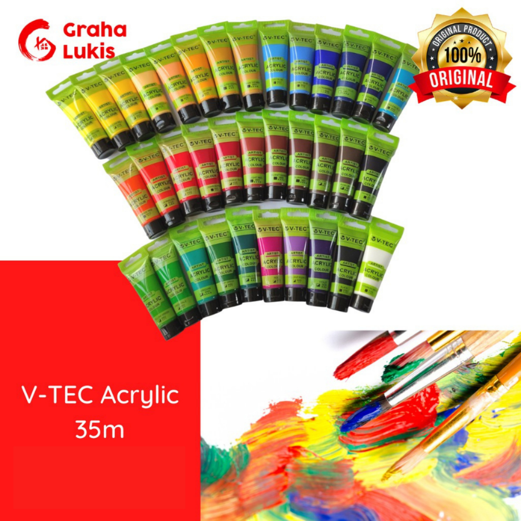 Jual V-TEC Acrylic 35ml / Cat Acrylic V-Tec 35 ml | Shopee Indonesia