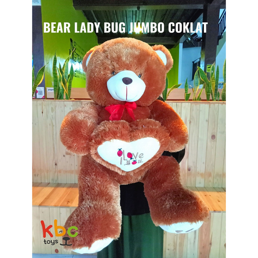 Jual TEDDY BEAR LEDY BUG JUMBO/Boneka Teddy Bear Cocok Buat Kado Ulang ...