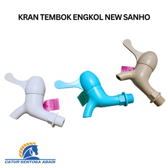 Jual KRAN AIR PVC TEBAL/KRAN NEW SANHO TEMBOK ENGKOL CSA | Shopee Indonesia