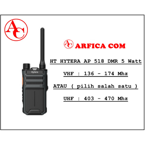 Jual JUAL HT Hytera DMR AP518 HT Single Band VHF UHF 400-470 HYT AP-518 AP 518 - VHF 136 - 174 ...