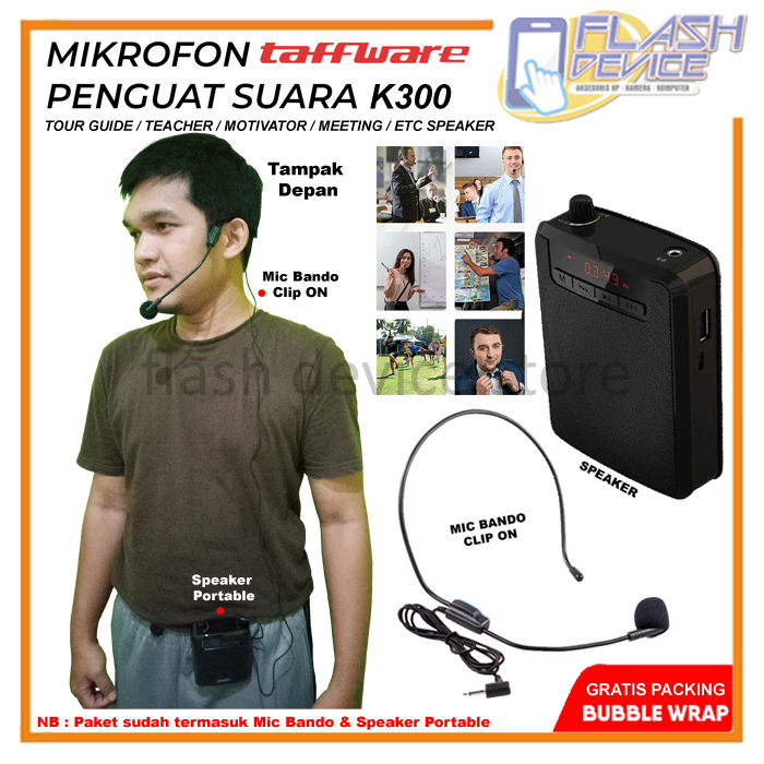Jual Microphone Speaker Tour Guide Megaphone Penguat Suara Taffware ...