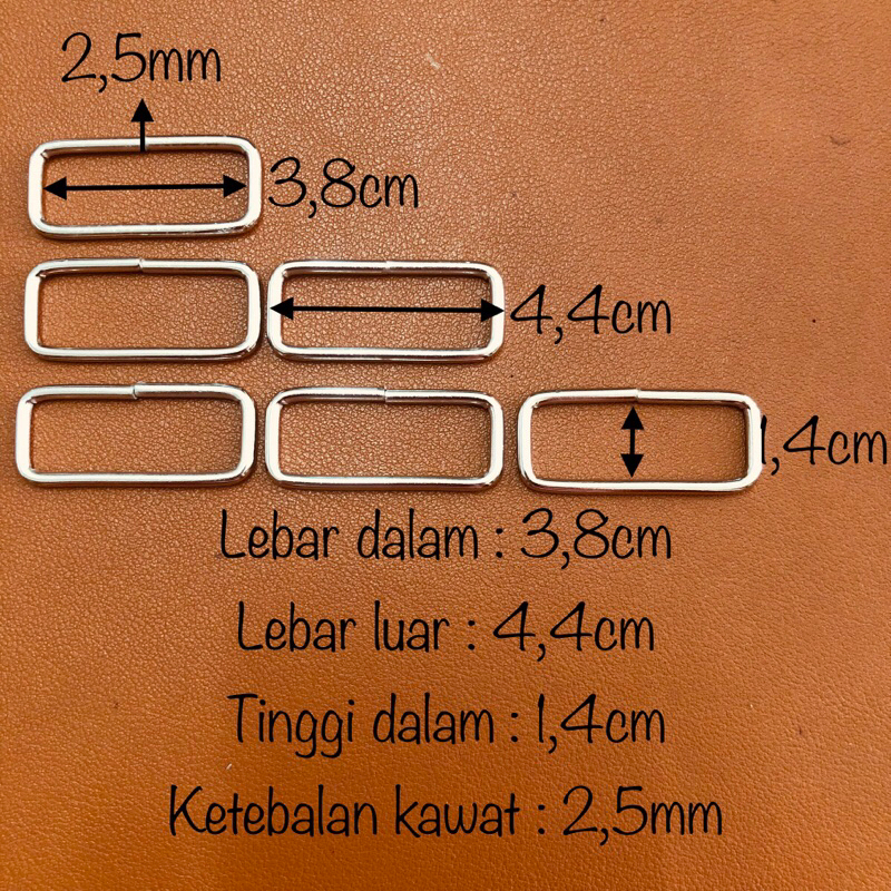 Jual ring kotak tas besi 3,8cm per 100 pcs / ring tas besi 38mm / RE 2 ...