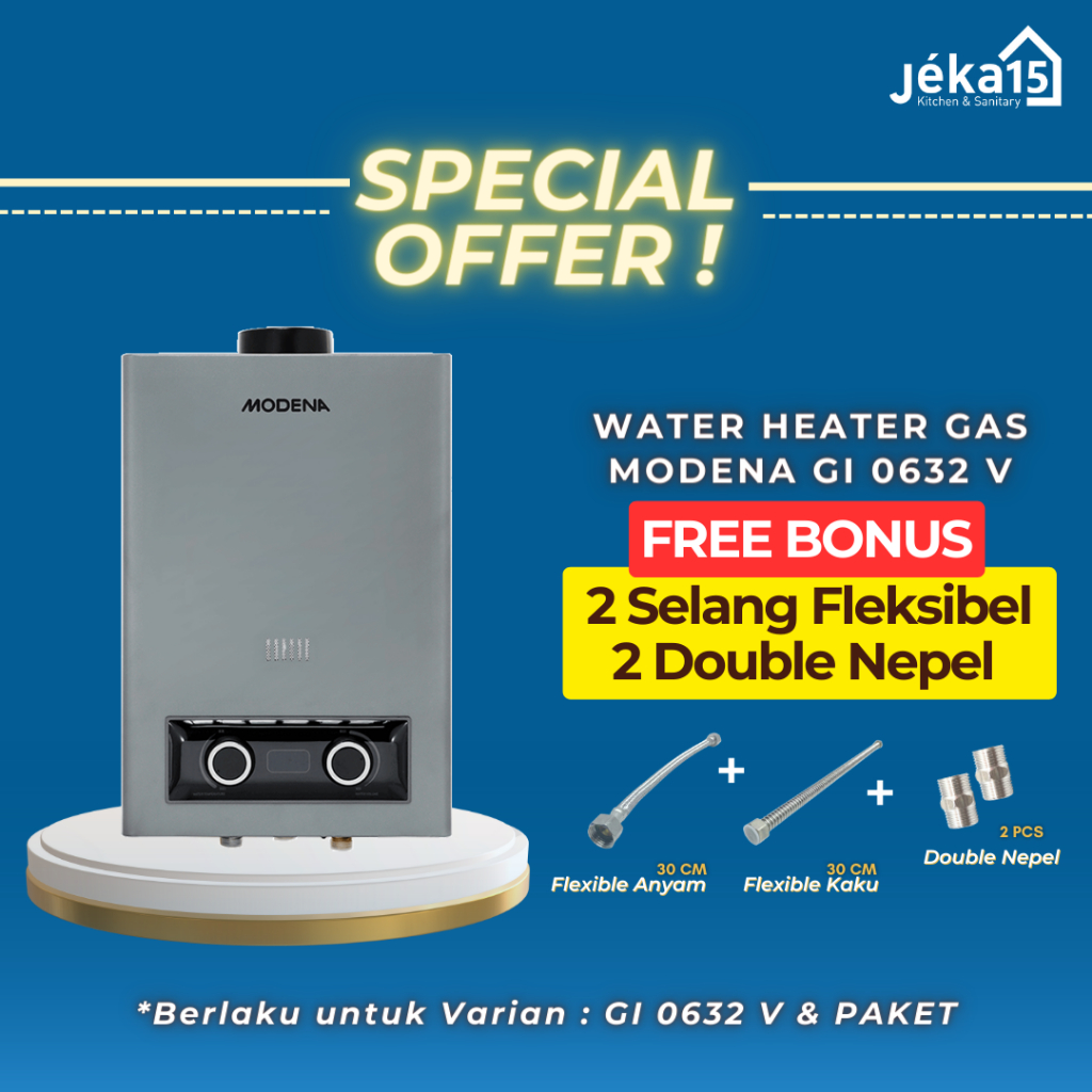 Jual MODENA Gi 0632 V WATER HEATER GAS PEMANAS AIR | Shopee Indonesia