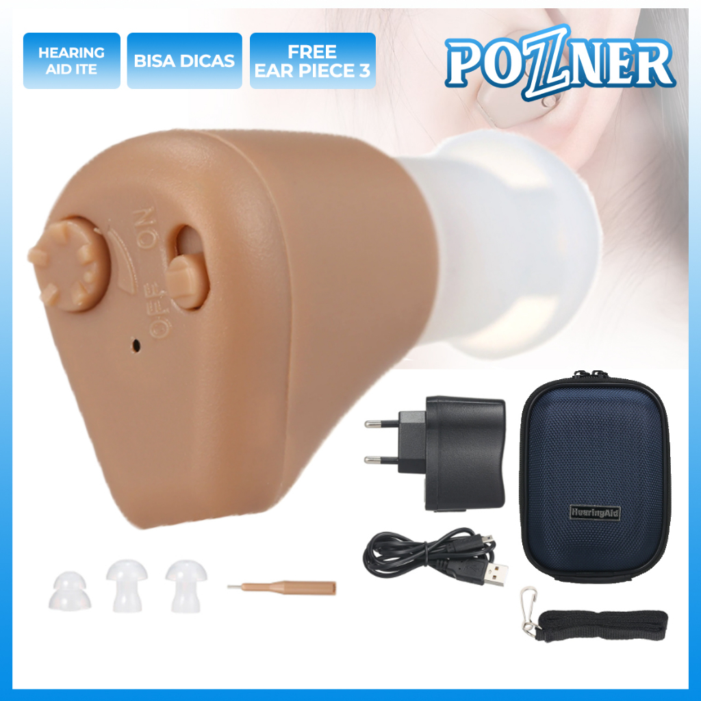 Jual Alat Bantu Dengar Telinga Cas Rechargable Hearing Aid Aids Mini Orang Tua Tuli Budek Tuna ...