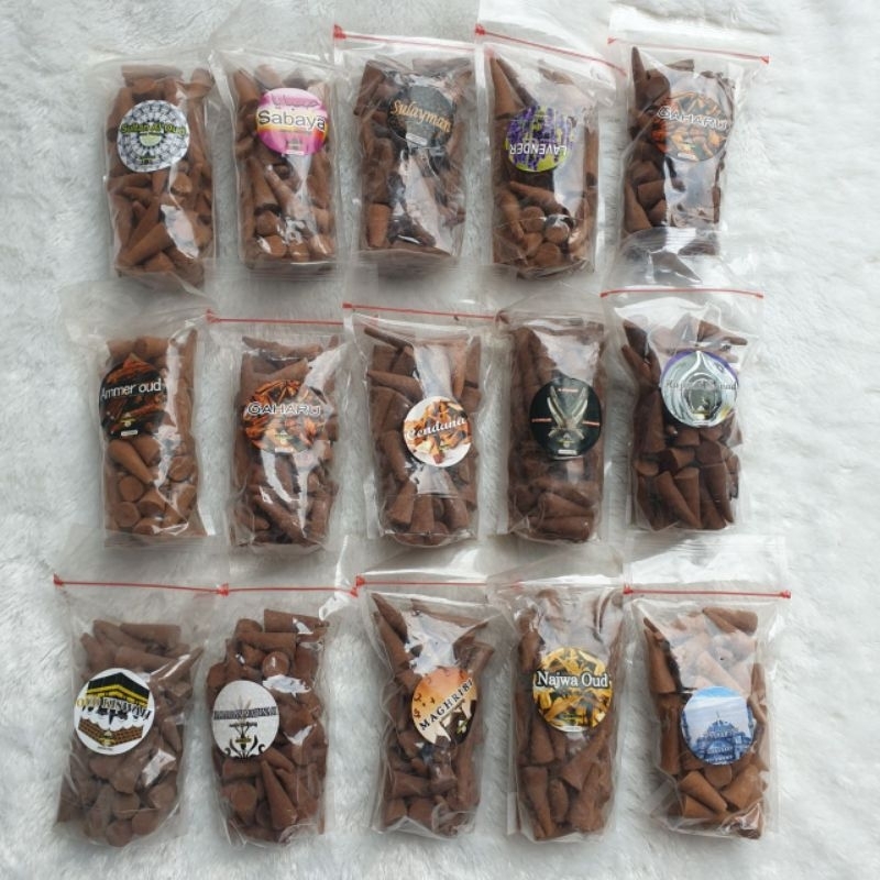 Jual Bukhur kerucut isi 50 pcs / Buhur Gaharu / Dupa / Bukhour ...