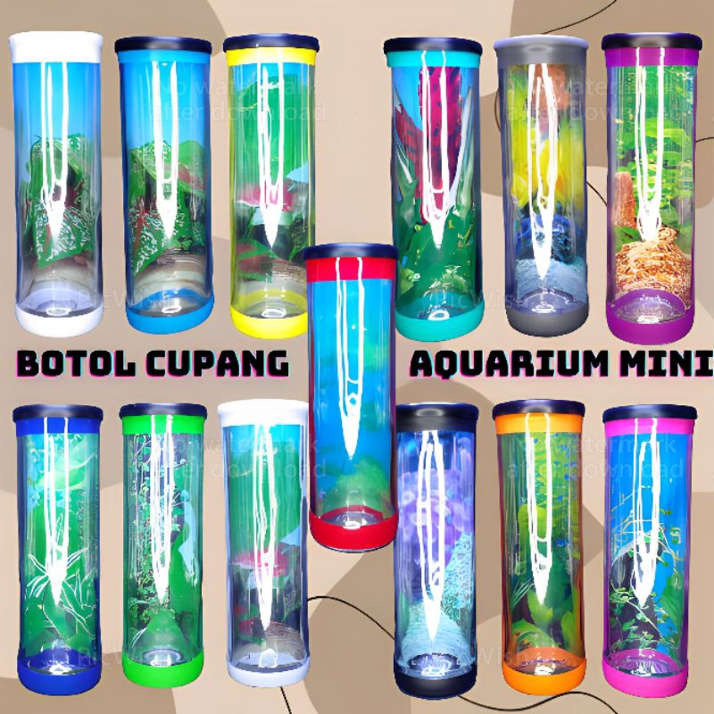 Jual Aquarium mini/ Soliter Cupang/ Soliter mini/ Soliter ikan/ Botol ...
