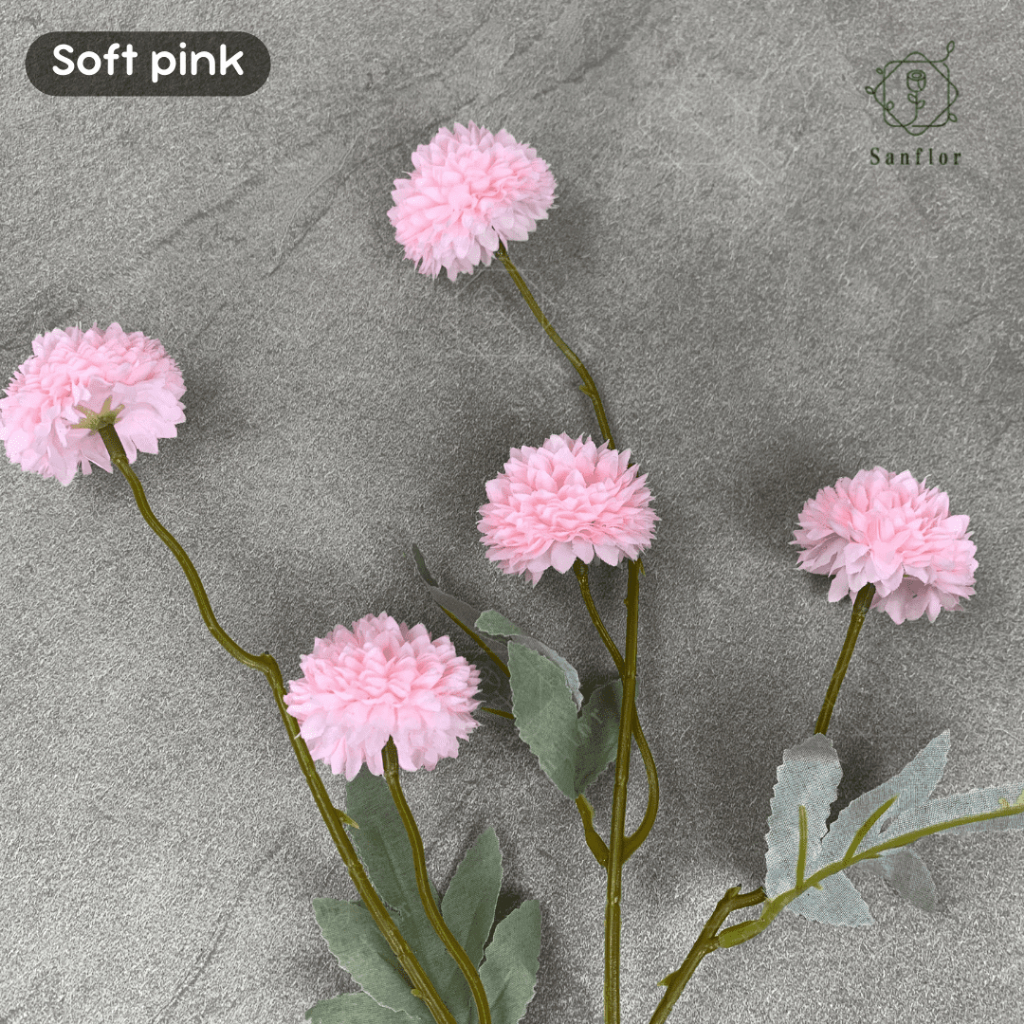 Jual BUNGA POMPOM K5 ARTIFICIAL FLOWER BAHAN KAIN PINGPONG CHRYSAN ...