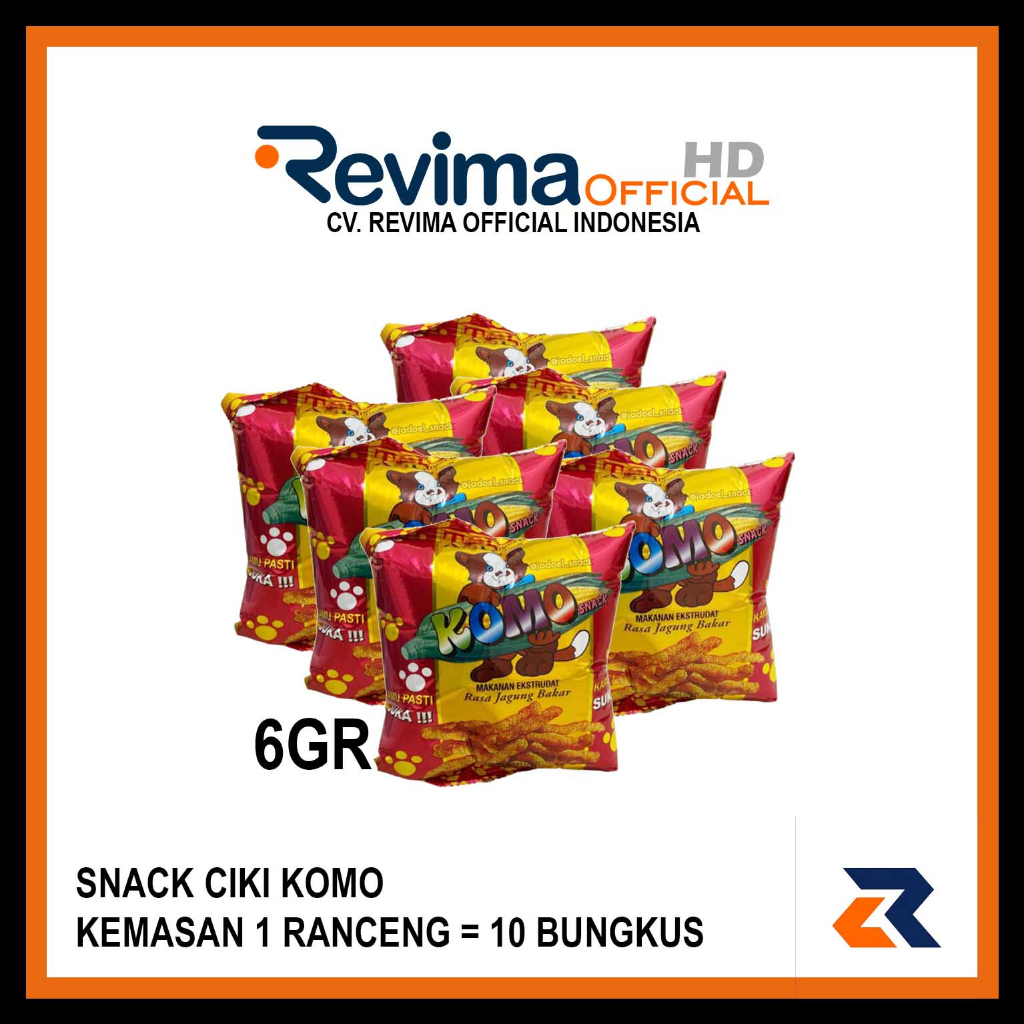 Jual Snack Ciki KOMO Rasa Jagung Bakar, Kemasan 1 pack isi 10 Bungkus ...