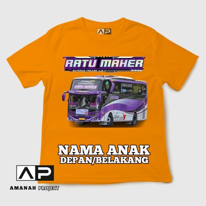 Jual Kaos Anak Custom Gambar Jet Bus Ratu Maher Bahan Premium { FREE NAMA } | Shopee Indonesia