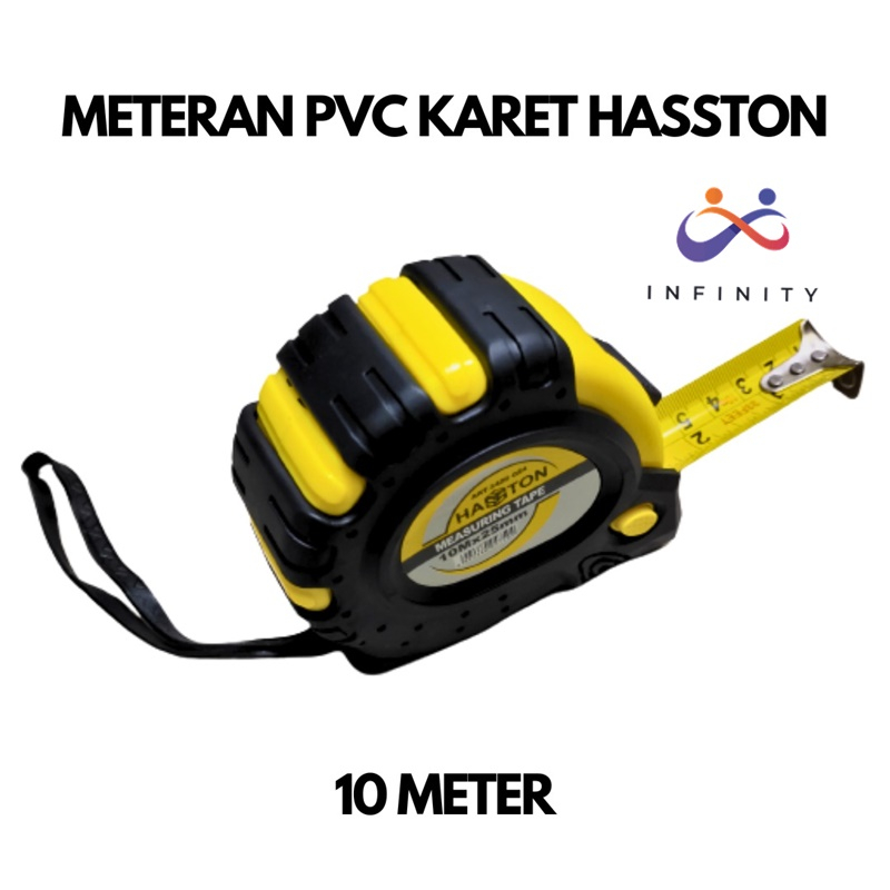 Jual PROMO!!! Meteran / Rol Meter Hasston prohex + Karet 10 M TERMURAH ...