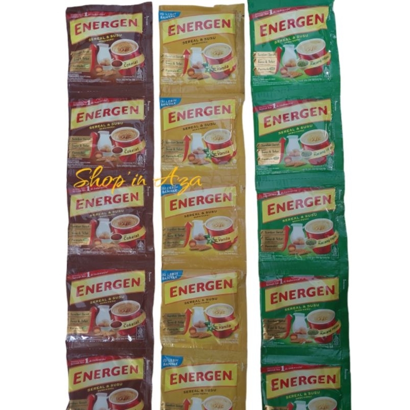 Jual ENERGEN sereal renceng rasa vanila & coklat, energen vanila ...