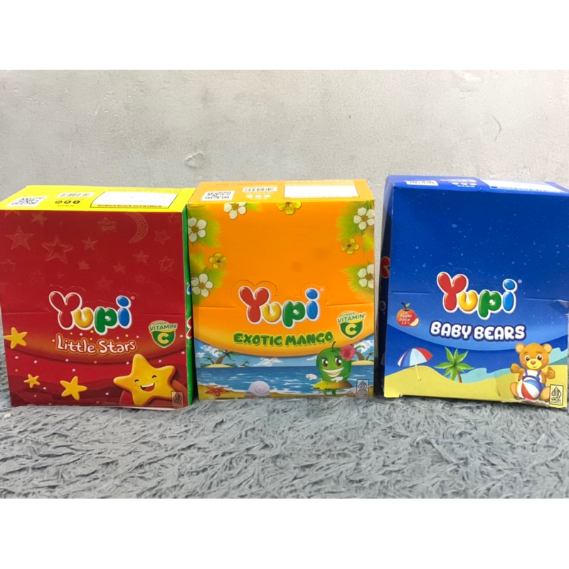 Jual Yupi box aneka bentuk dan rasa @24pcs | Shopee Indonesia