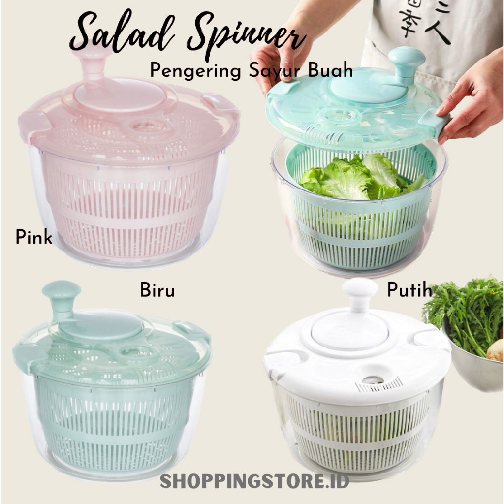 Jual Salad Spinner /Penyuci Sayur Buah /Pengering Sayur Buah | Shopee ...