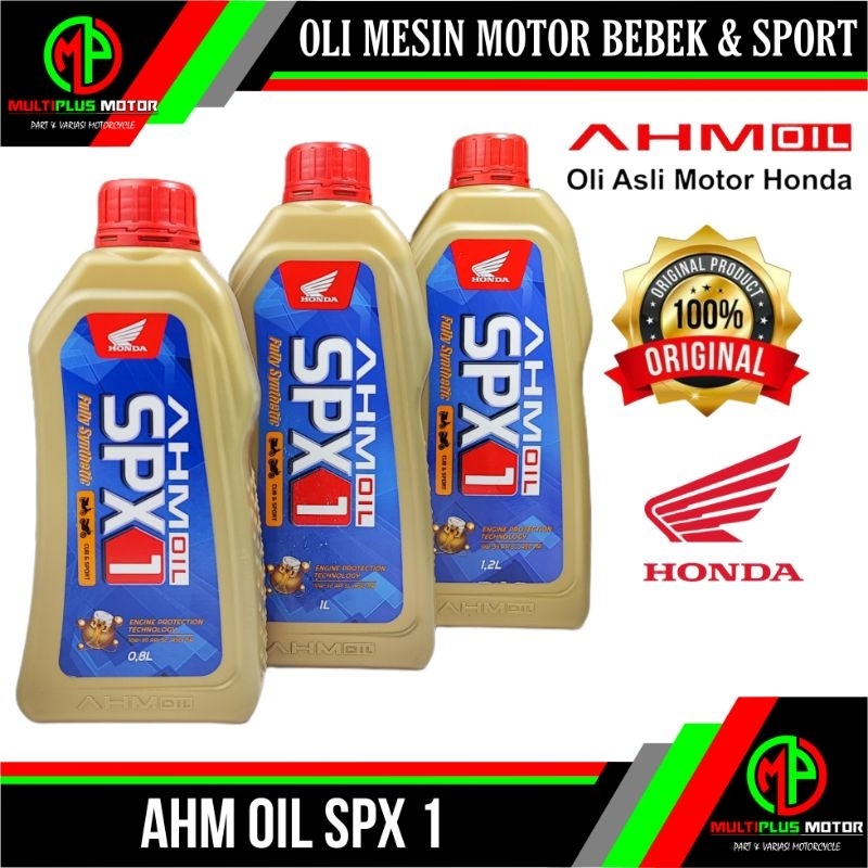 Jual Oli mesin motor 4t AHM OIL SPX1 10W-30 SPX 1 ORIGINAL 100% ...