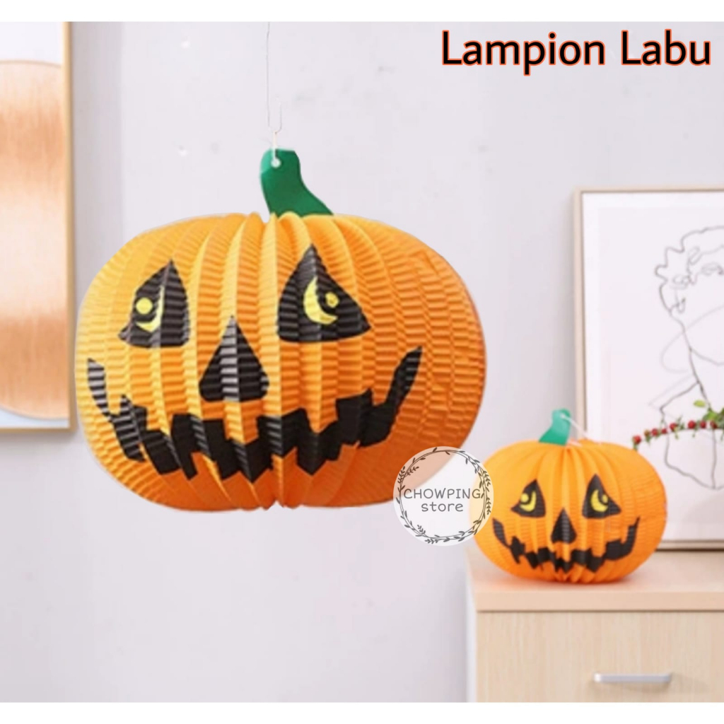 Jual Lampion Gantung Kertas Halloween Paty Pumpkin Labu | Shopee Indonesia
