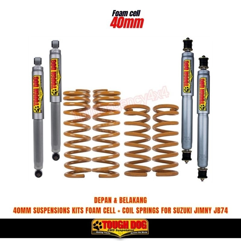 Jual Tough Dog 40mm Suspensions Kits Foam Cell + Coil Spring For Jimny ...