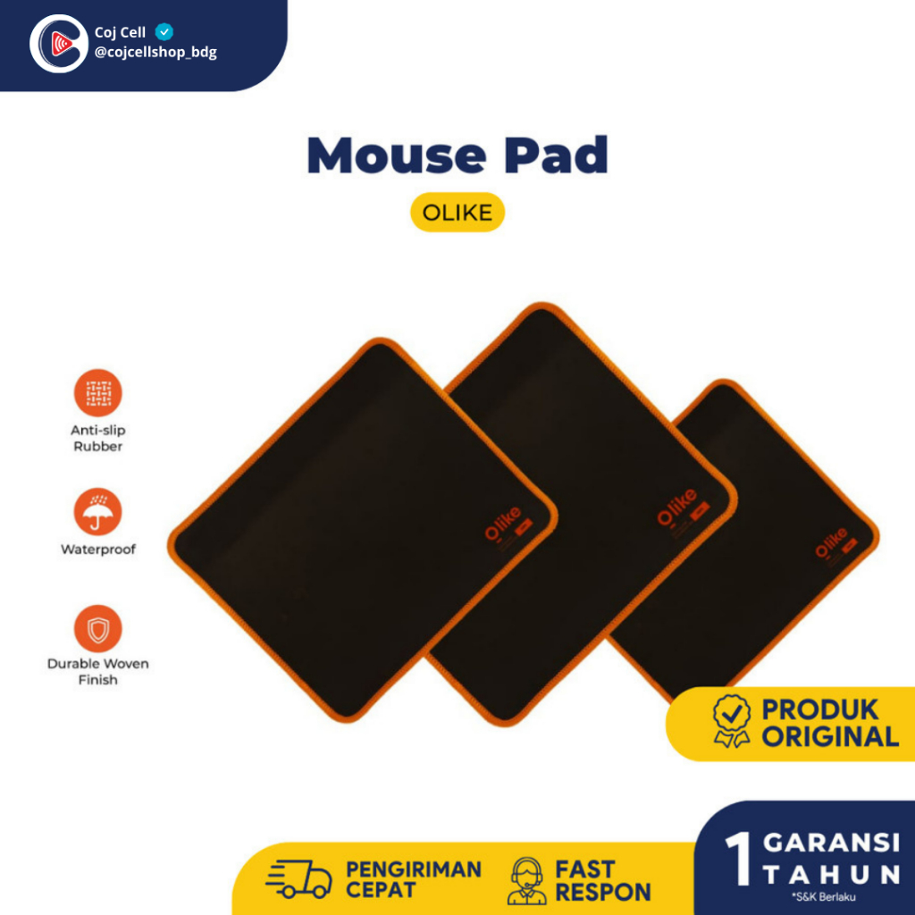 Jual Alas Tatakan Mouse Polos Anti Slip Waterproof - Mouse Pad Olike ...