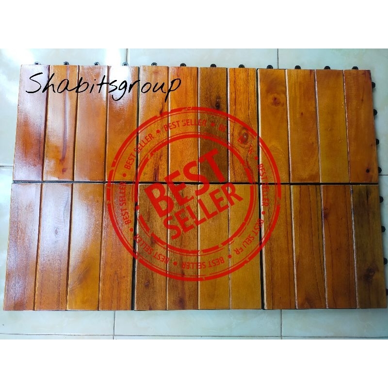 Jual PROMO !! BISA COD DECKING KAYU MOTIF LURUS 4 pcs lantai kayu ...