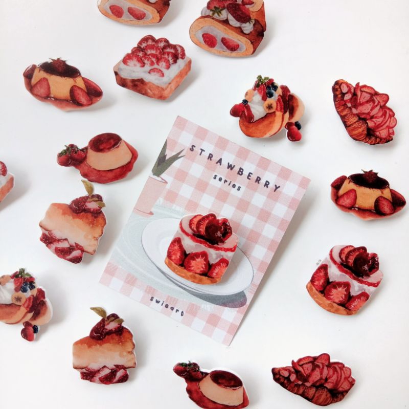 Jual Strawberry Series Pins with Glossy Finish | Bros | Aksesoris | Pin ...