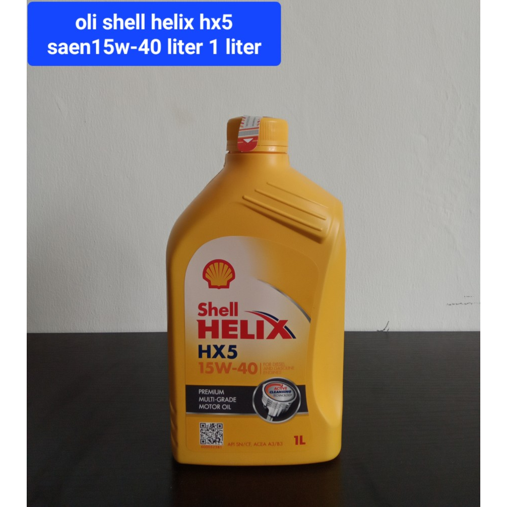 Jual Shell HELIX HX5 15w-40 1liter | Oli Shell Helix HX5 1000ml | OLI ...