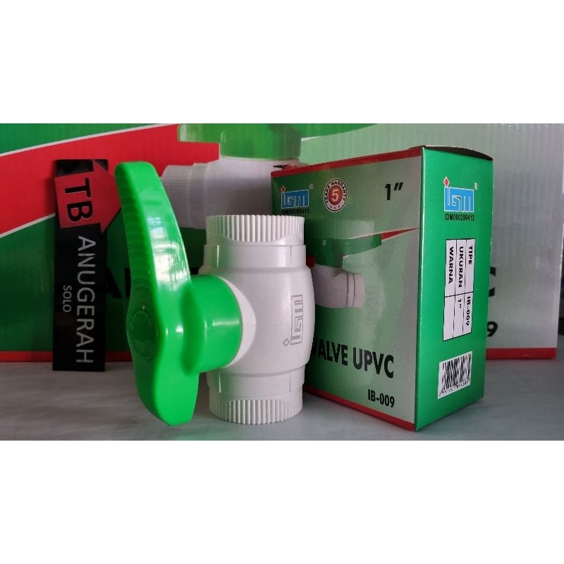 Jual Stop Kran UPVC IGM 1" | Ball Valve UPVC | Stop Keran | Shopee ...