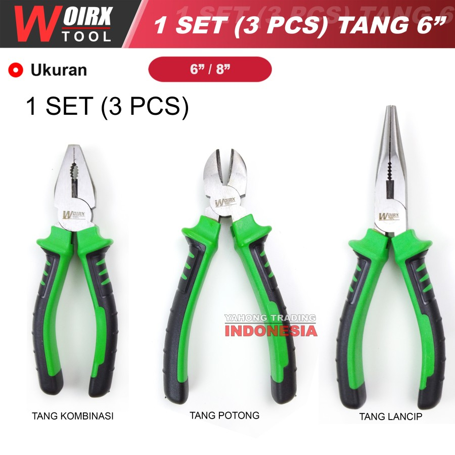 Jual Tang 6" inch Tang Kombinasi Tang Potong Tang Lancip WOIRX TOOL ...