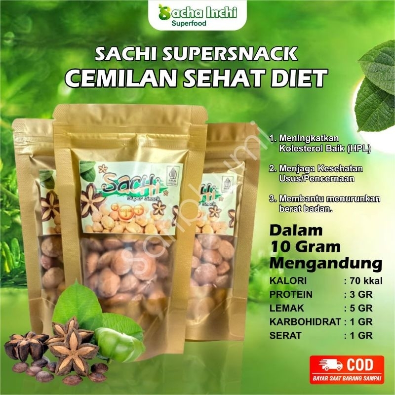 Jual Olahan Kacang Sacha inchi oven premium 6 Bungkus | Shopee Indonesia
