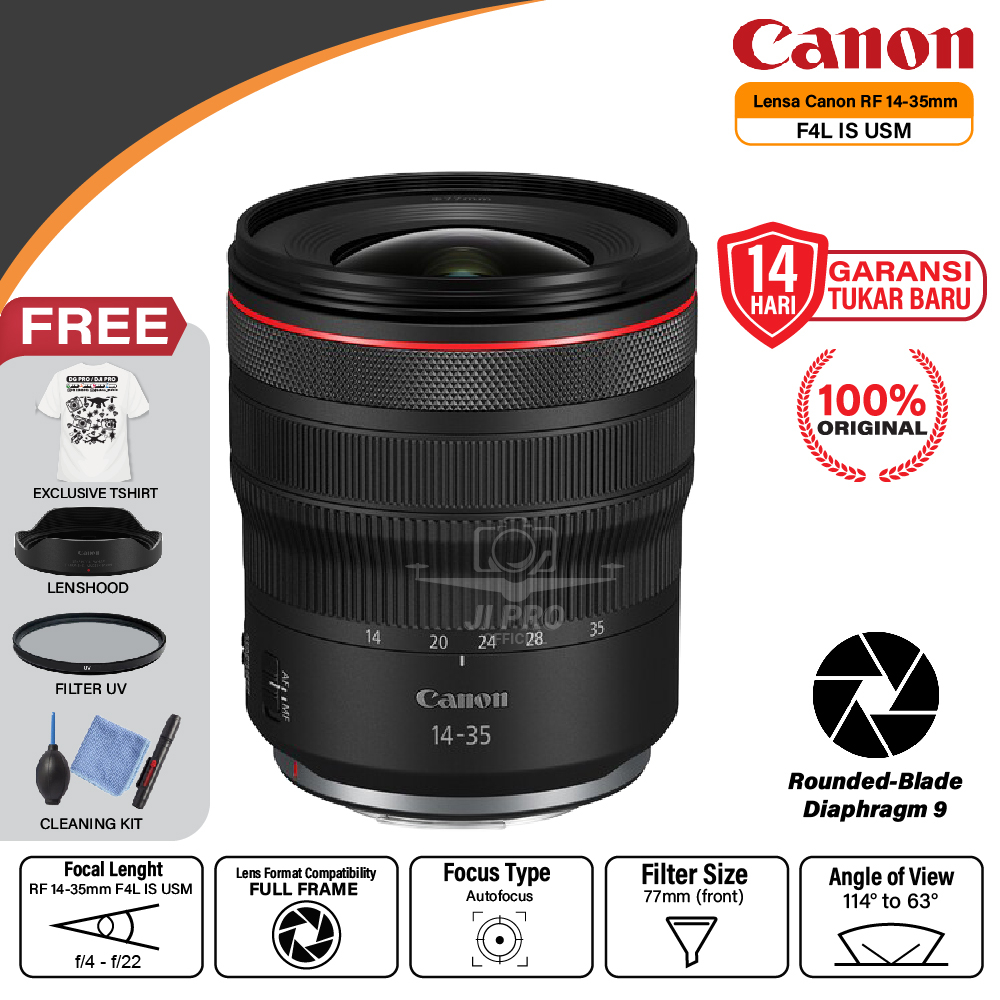 Jual Canon RF 14-35mm F4L IS USM / Lensa Canon RF 14-35mm F4 L IS USM | Shopee Indonesia