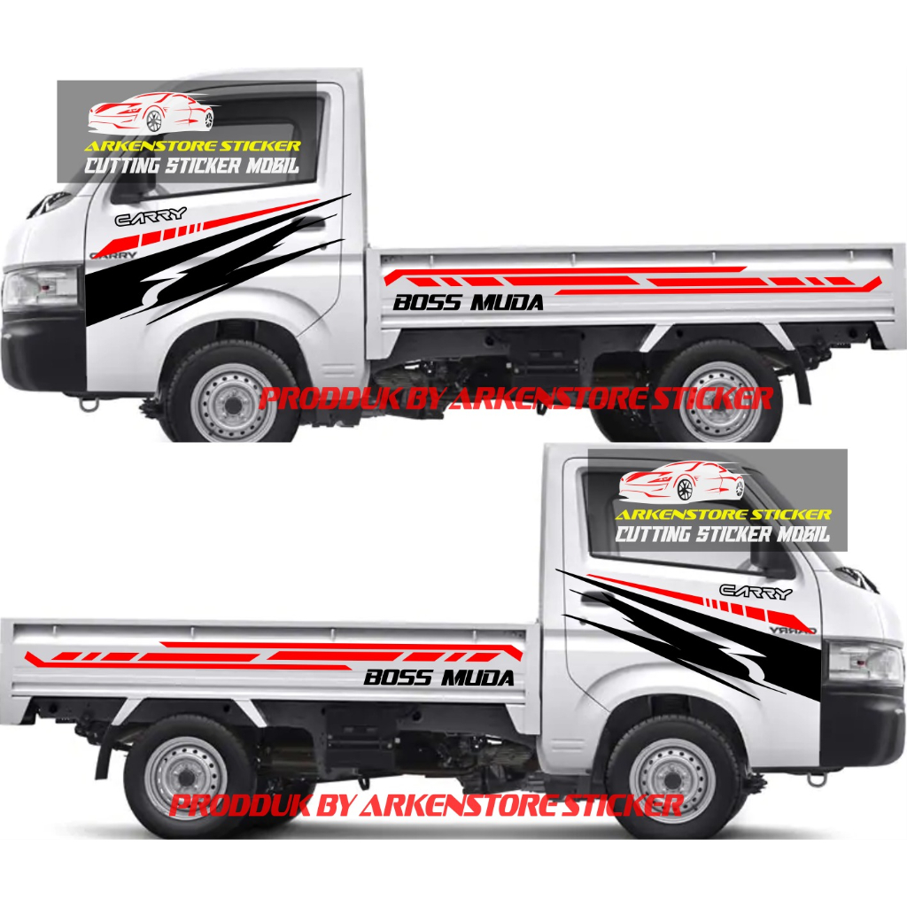 Jual cutting sticker mobil pickup carry sticker stiker list bak mobil ...