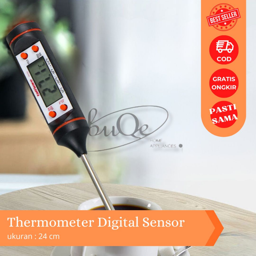 Jual THERMOMETER DIGITAL SENSOR PANJANG 25cm THERMOMETER MASAK MAKANAN ...