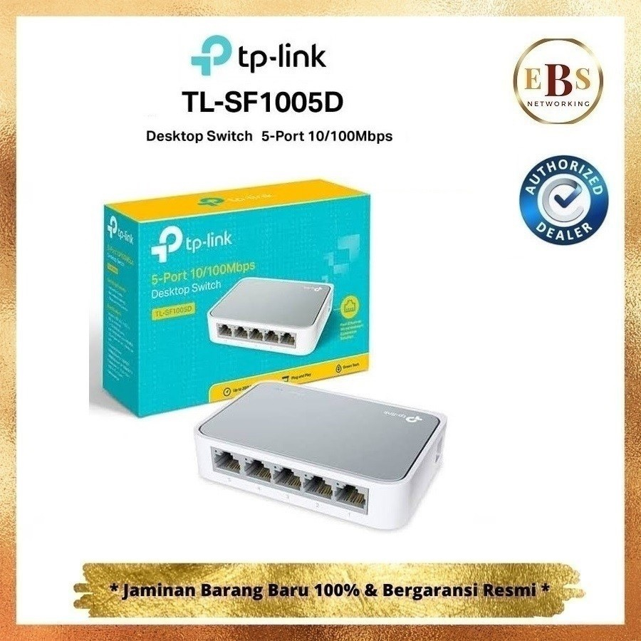 Jual TP-Link TL-SF1005D 5-Port 10/100Mbps Desktop Switch | Shopee Indonesia