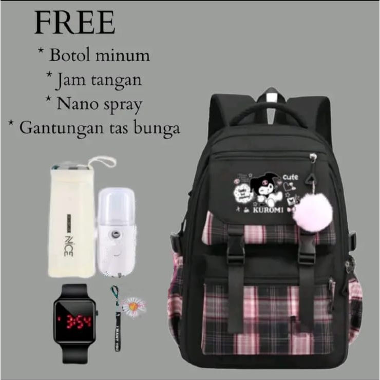 Jual BANYAK BONUSNYA Tas Ransel KoreaNn Kurumi 5in1 Ransel Anak Sekolah SD SMP REMAJA | Shopee ...