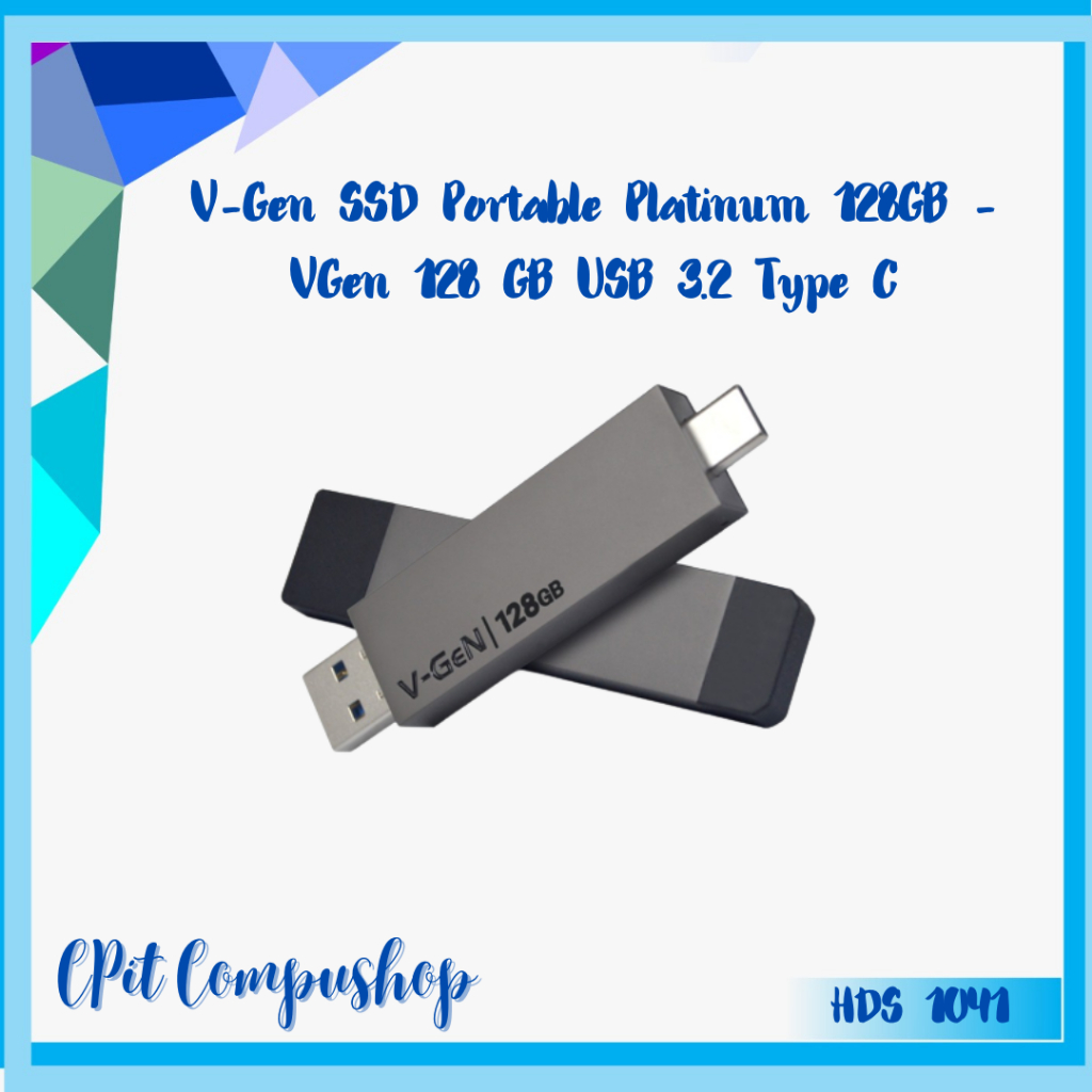Jual V-Gen SSD Portable Platinum 128GB - VGen 128 GB USB 3.2 Type C ...