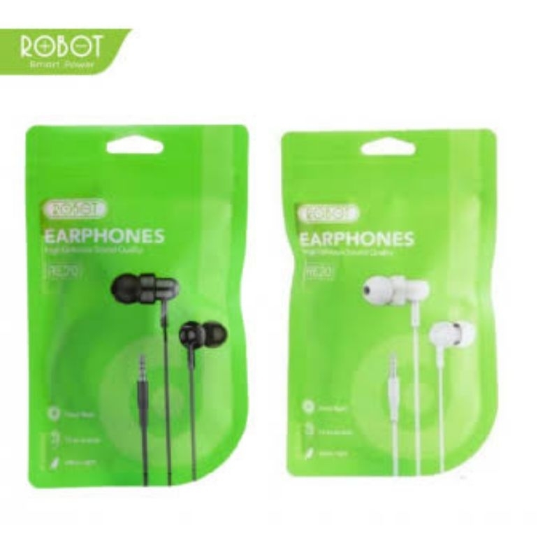 Jual EARPHONE / HEADSET ROBOT RE20 EAR DEEP BASS | Shopee Indonesia