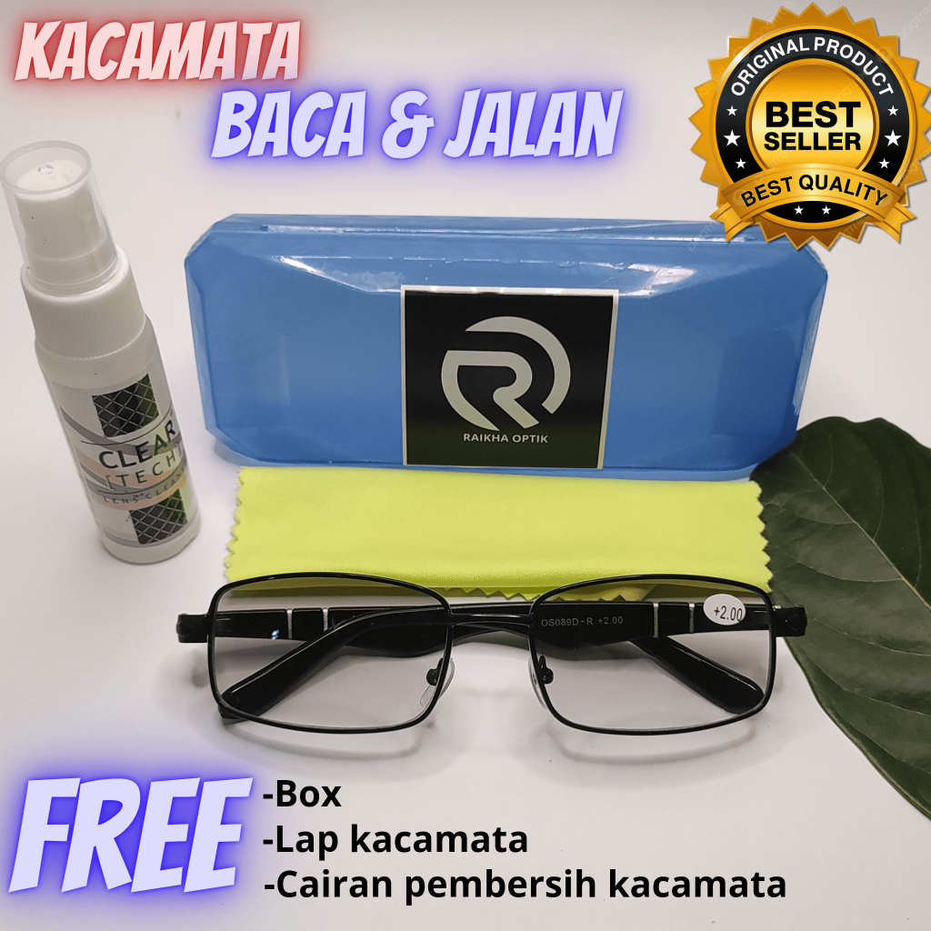 Jual Kacamata 2 fungsi baca dan jalan Lensa warna gradasi dan bening ...