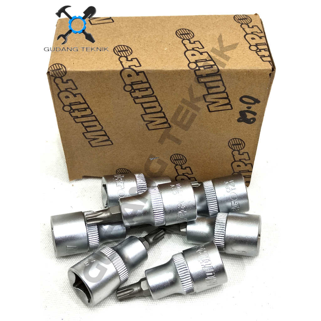 Jual STAR BIT SOCKET T40 T50 1/2" MULTIPRO SATUAN / Kunci Mata Shock ...