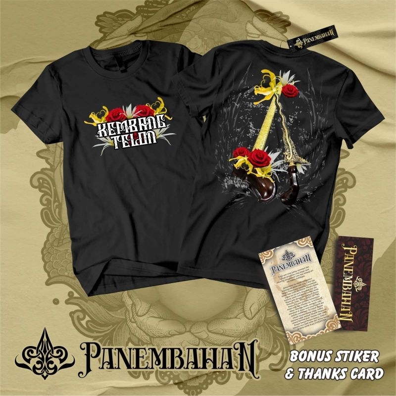 Jual Panembahan Kaos Jawa Kembang Telon Lengan Pendek 2 Warna Hitam ...