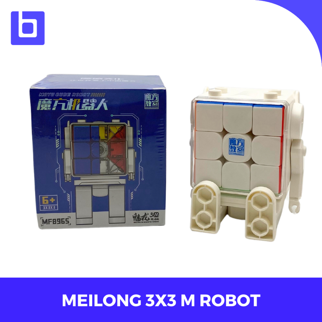 Jual Cube 3x3 Moyu Meilong 3M Robot Case Magnetic Cube 3x3 Stickerless ...