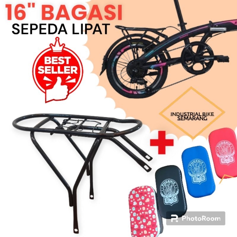 Jual 16 Inch Bagasi Sepeda Belakang Bagasi Sepeda Lipat Boncengan ...