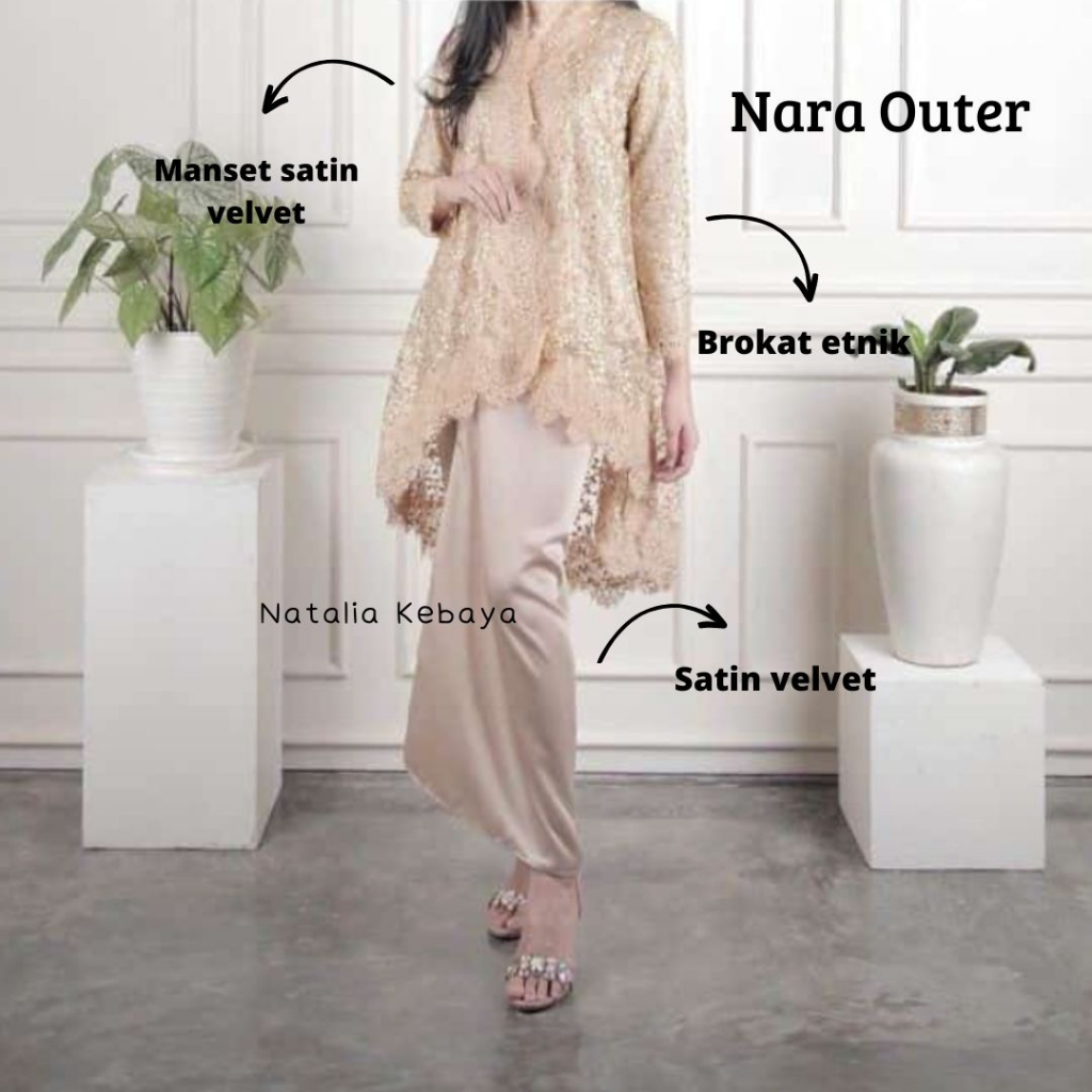 Jual NATALIA KEBAYA Nara Outer Plus Manset Satin Velvet || Setelan Outer Brukat Etnik | Shopee ...