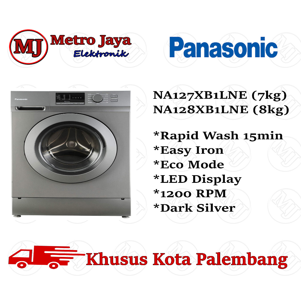 Jual Mesin Cuci Front Loading Panasonic 7kg NA127XB1LNE mesin cuci 1 tabung | Shopee Indonesia
