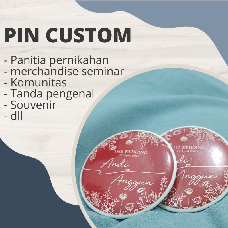 Jual Pin custom / pin panitia pernikahan / pin komunitas / pin ...