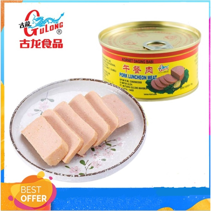 Jual Daging Kaleng Maling Non Halal Gulong Canned Pork Luncheon Meat 397gr ( Sudah Termasuk ...
