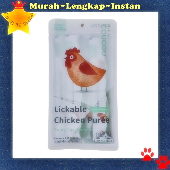 Jual COUCOU CREAMY Cat Treats Snack Kucing Lickable Tuna Salmon Chicken ...