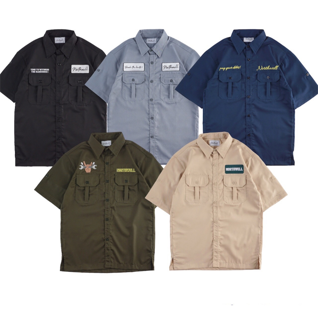 Jual WORKSHIRT NORTHWELL ORIGINAL LOCAL BRAND/KEMEJA KERJA UNISEX ...