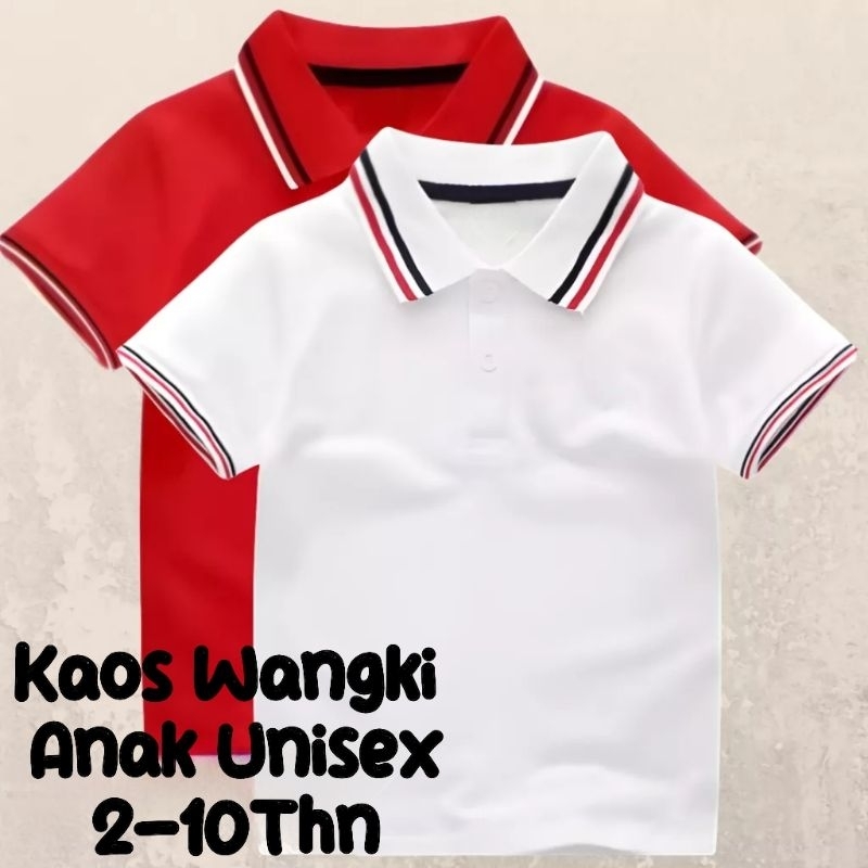 Jual Kaos Polo Anak 2-10Tahun Kaos wangki Polos Anak Baju Kerah Anak ...
