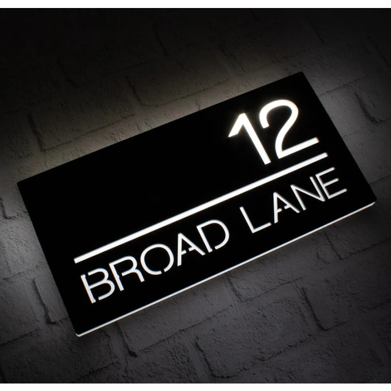 Jual Neon Box Akrilik OUTDOR Nomor Rumah LED Papan Nama Akrilik LED ...