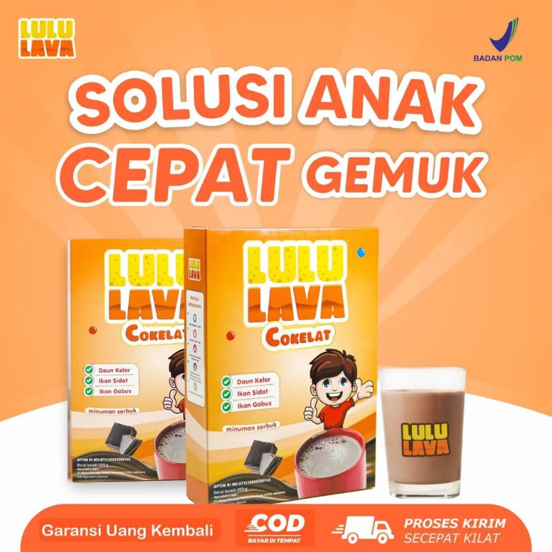 Jual LULU LAVA 100% ORI NUTRISI PENAMBAH BERAT BADAN KHUSUS ANAK | Shopee Indonesia