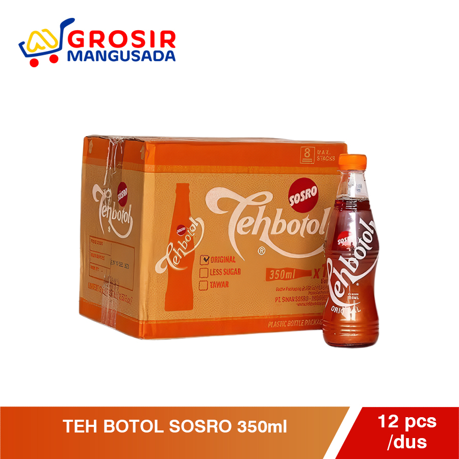 Jual Teh Botol Sosro 350 ml 1 dus 12pcs Paket Grosir Lebih Hemat | Shopee Indonesia