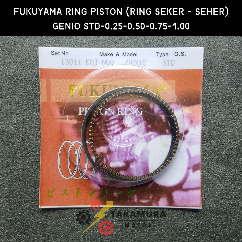 Jual Fukuyama Ring Piston Seher Seker Motor Honda Genio | Shopee Indonesia